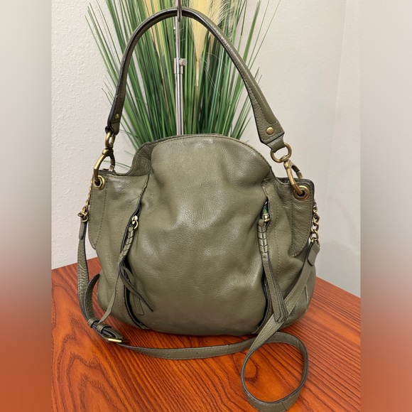 orYANY | Bags | Oryany Danielle Pebbled Leather Shoulder Fold Over Hobo ...